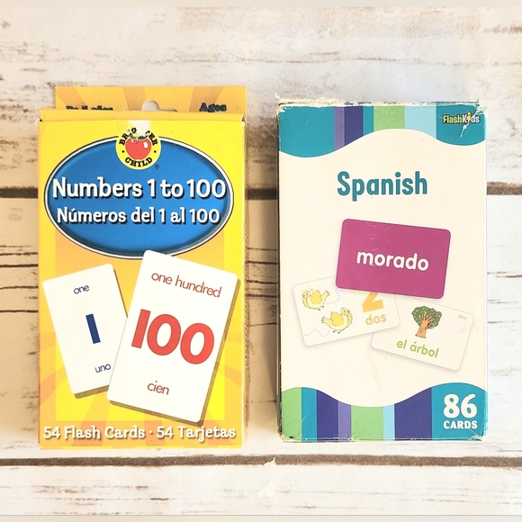 Games | Flash Cards Spanish Numbers Words Bundle | Poshmark
